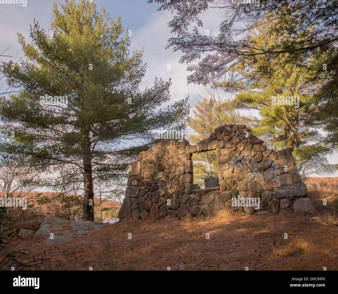 Ruin and pine trees hi-res stock photography and images - Alamy