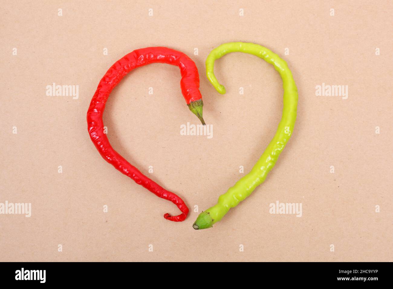red chile pepper in the form of a heart Stock Photo - Alamy