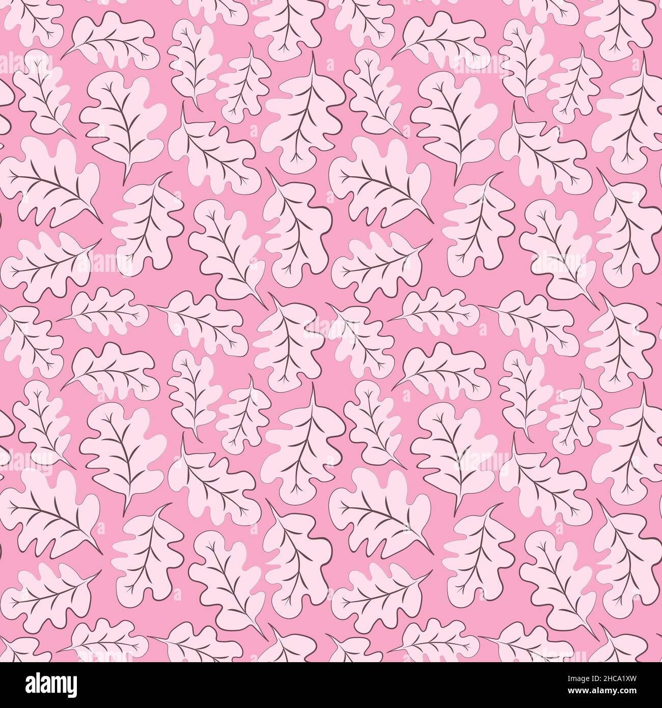 Seamless pattern on a square background - oak leaves - abstraction ...