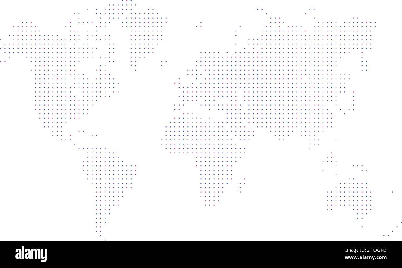 Color dotted map of World Stock Vector Image & Art - Alamy