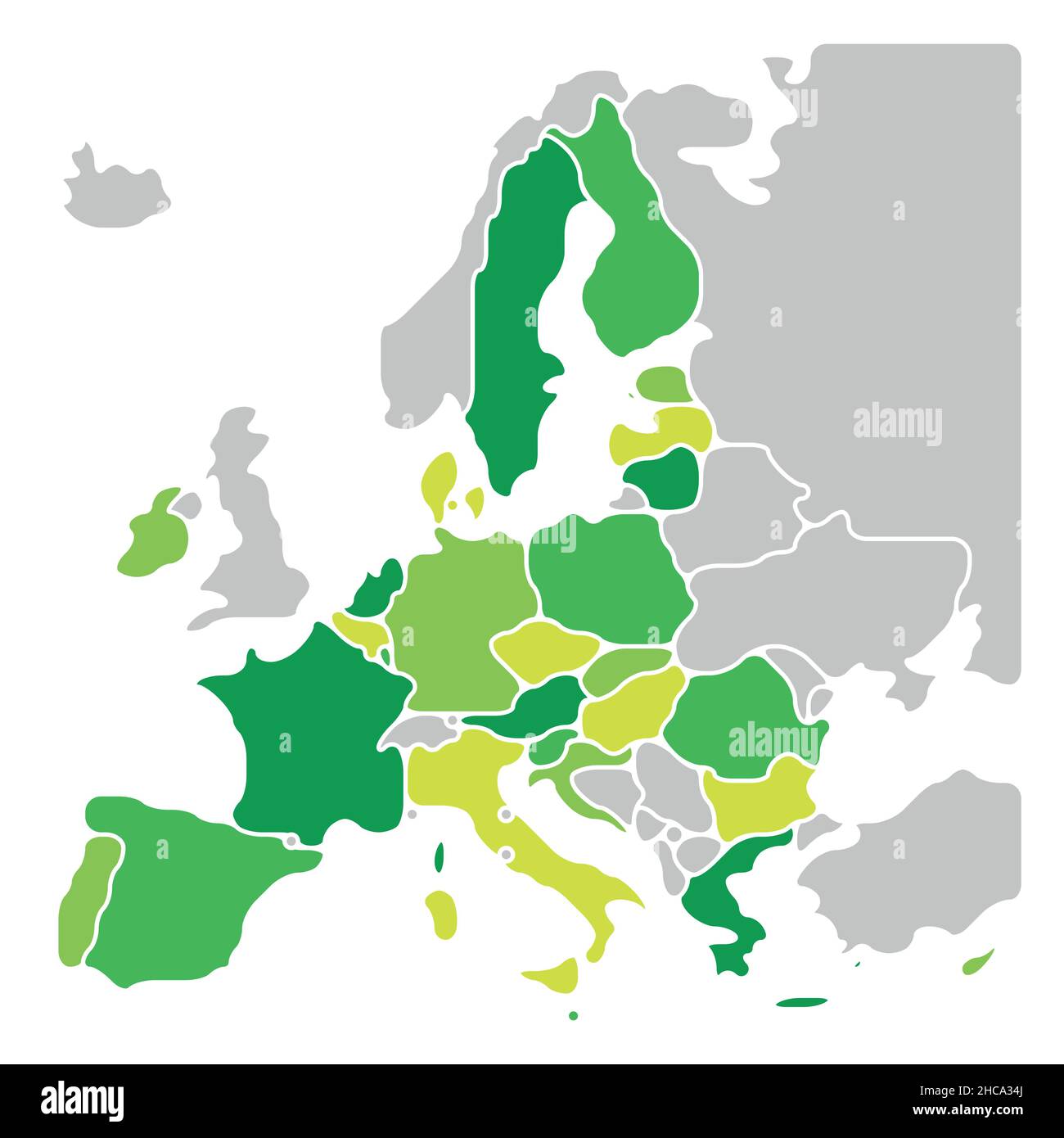 Simplified smooth map of EU Stock Vector Image & Art - Alamy