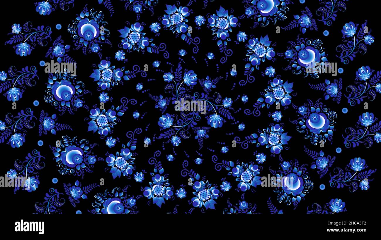 Abstract Bright Rotating Kaleidoscope Of Retro Flower Pattern Colorful