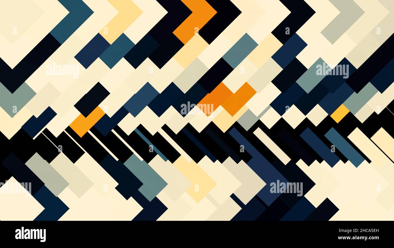 Colorful Abstract Diagonal Square Mosaic Background Seamless Loop Abstract Cells Moving In