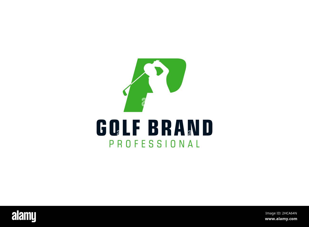 Letter P for Golf logo design vector template, Vector label of golf ...
