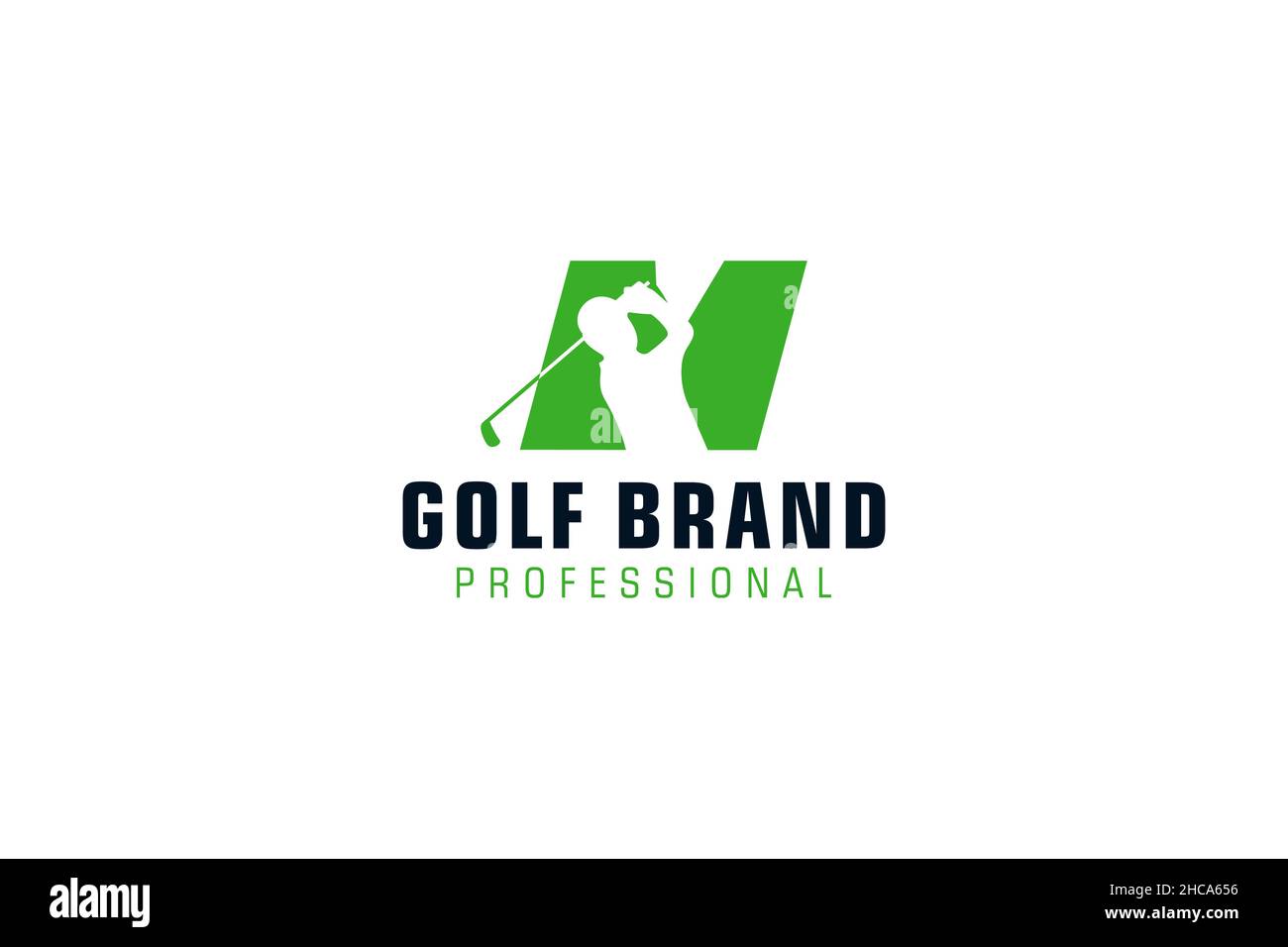 Letter M for Golf logo design vector template, Vector label of golf ...