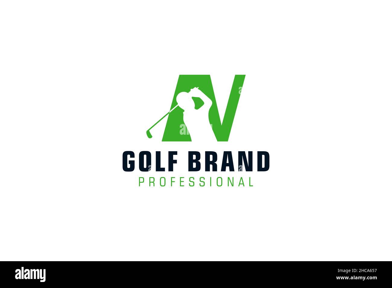 Letter N for Golf logo design vector template, Vector label of golf ...