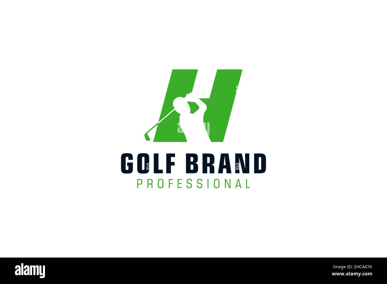 Letter H for Golf logo design vector template, Vector label of golf ...