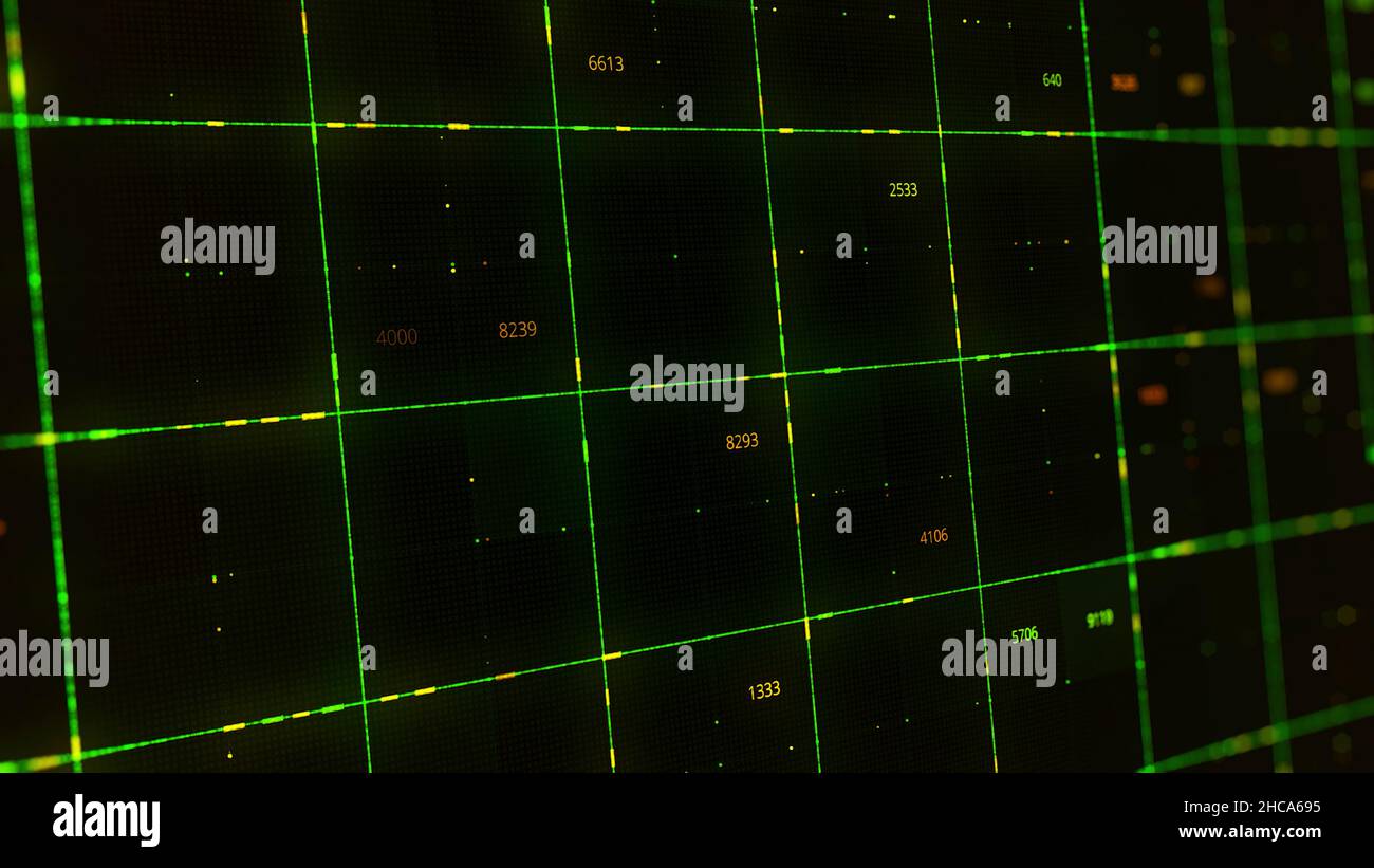 Table of cryptocurrency stock exchange market data, seamless loop ...