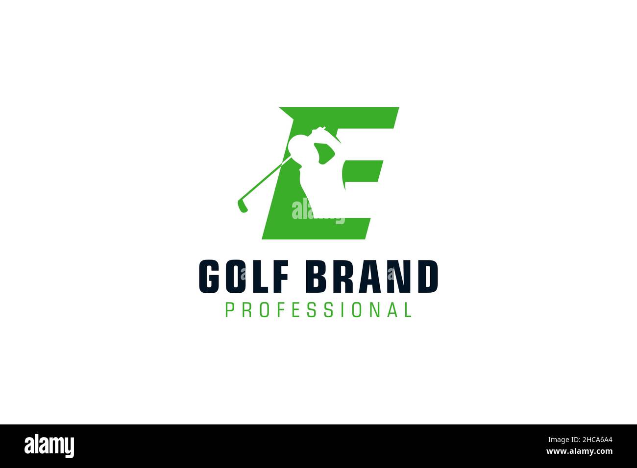 Letter E for Golf logo design vector template, Vector label of golf ...