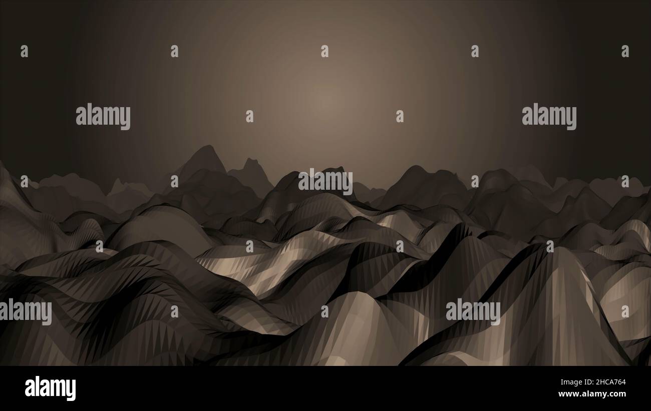 Low Poly Cave Tunnel Zoom at Glowing Light at End Animated 3D Rendered ...