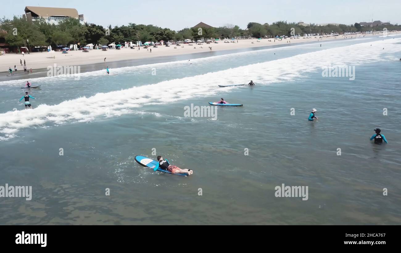 Ocean Aerial view, amazing nature background. Video. The color of the ...