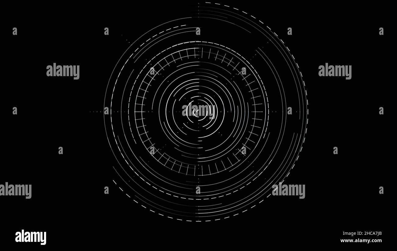 Abstract radar on a digital screen, military and army. Target searching ...