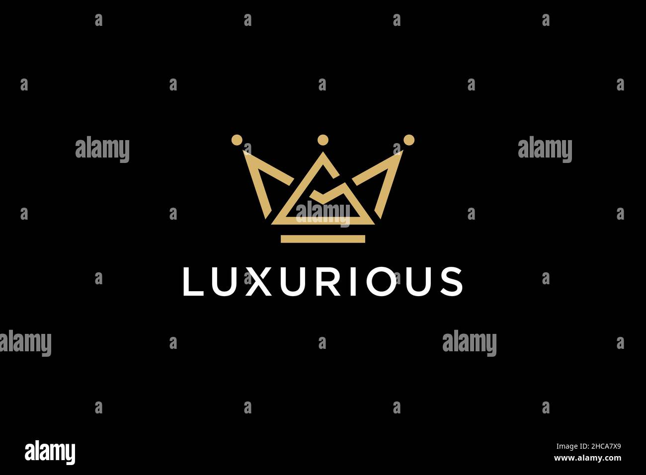 Letter G Geometric Vintage Creative Crown abstract Logo design vector ...