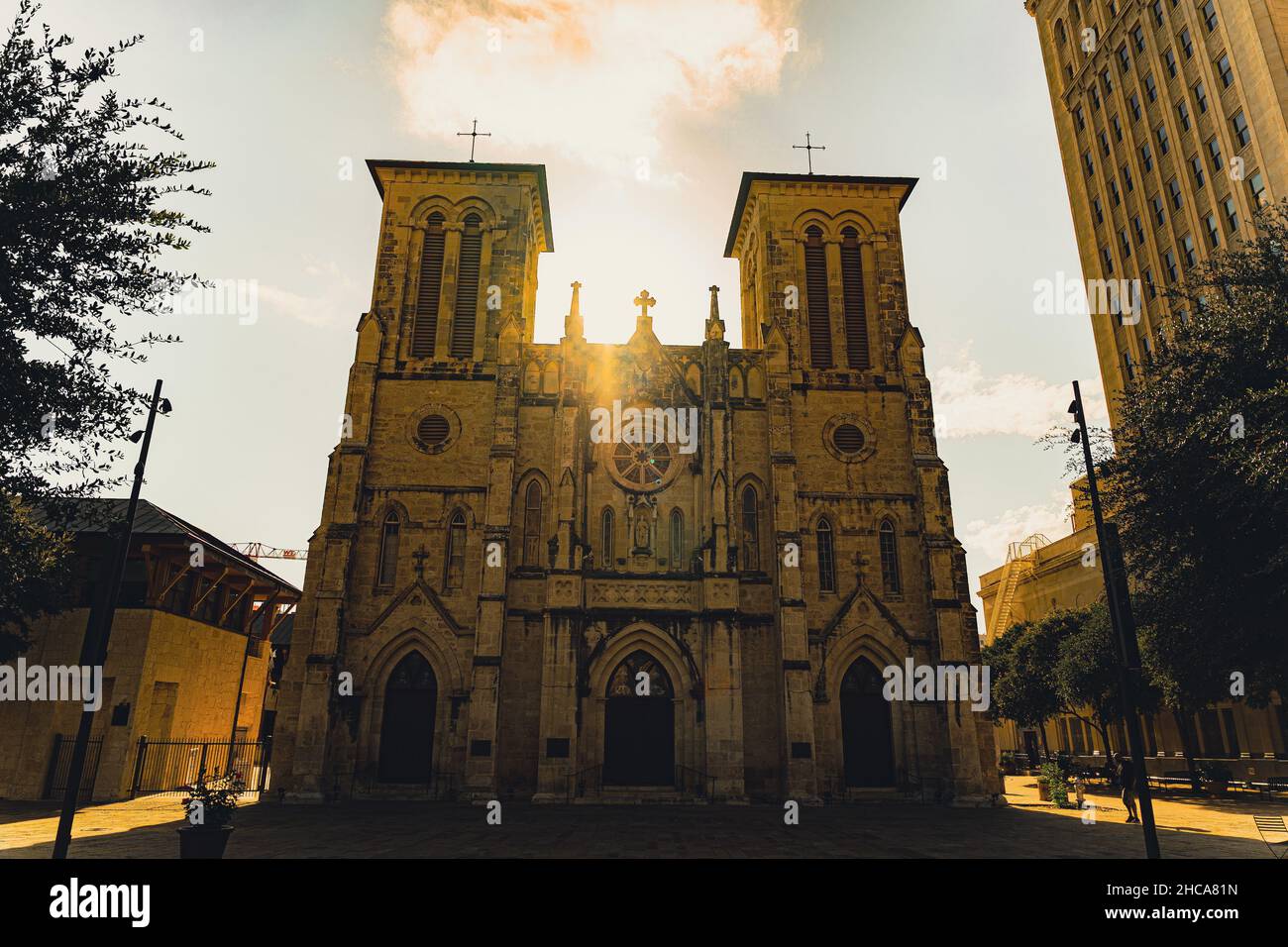 Scenic view of San Fernando Cathedral in San Antonio, Texas Stock Photo ...