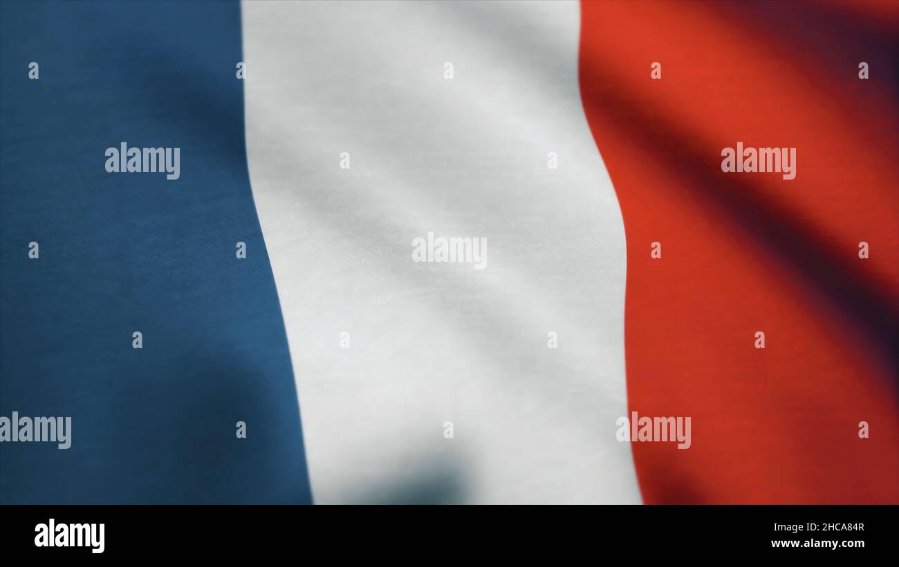 France Flag - looping, waving, A beautiful finish looping flag ...