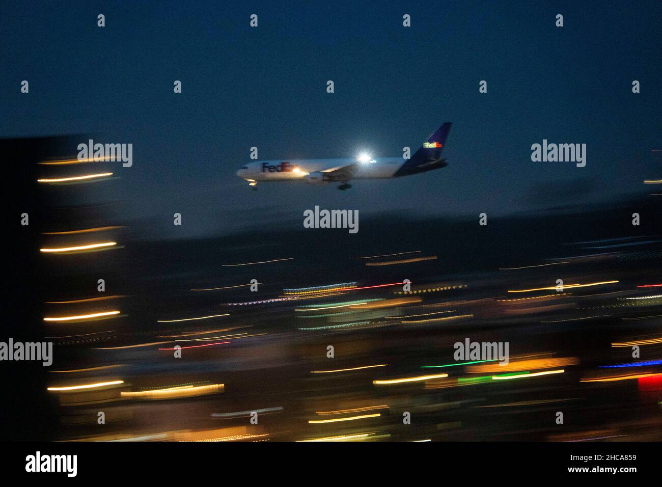 San Diego, California, USA. 22nd Dec, 2021. A FedEx Boeing 767 airplane ...