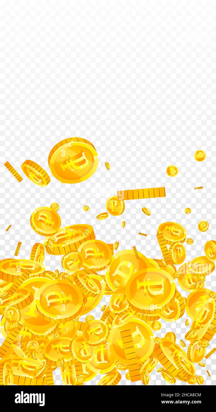 Russian ruble coins fall Stock Vector Images - Alamy