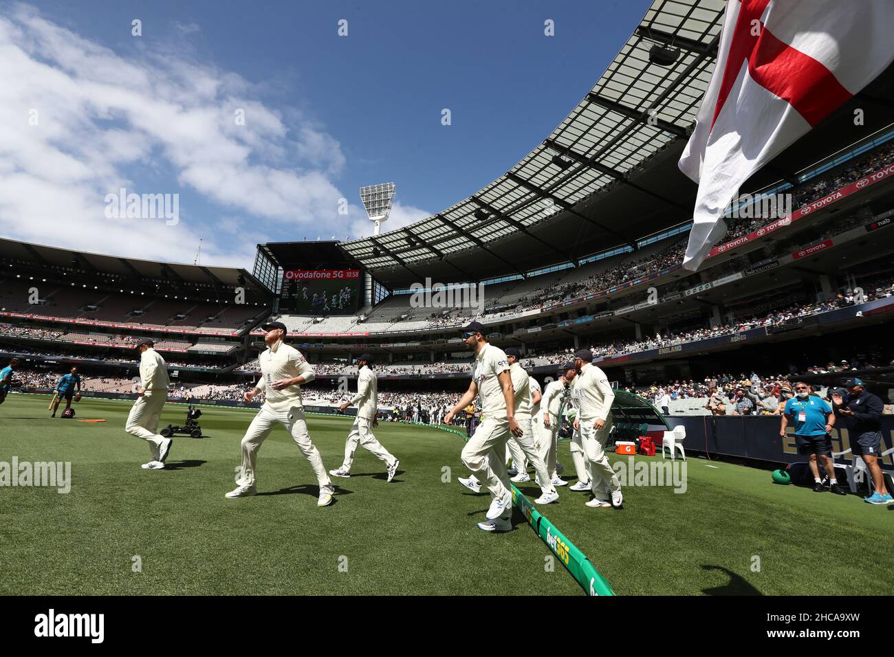 England take the field during day two of the third Ashes test at the ...