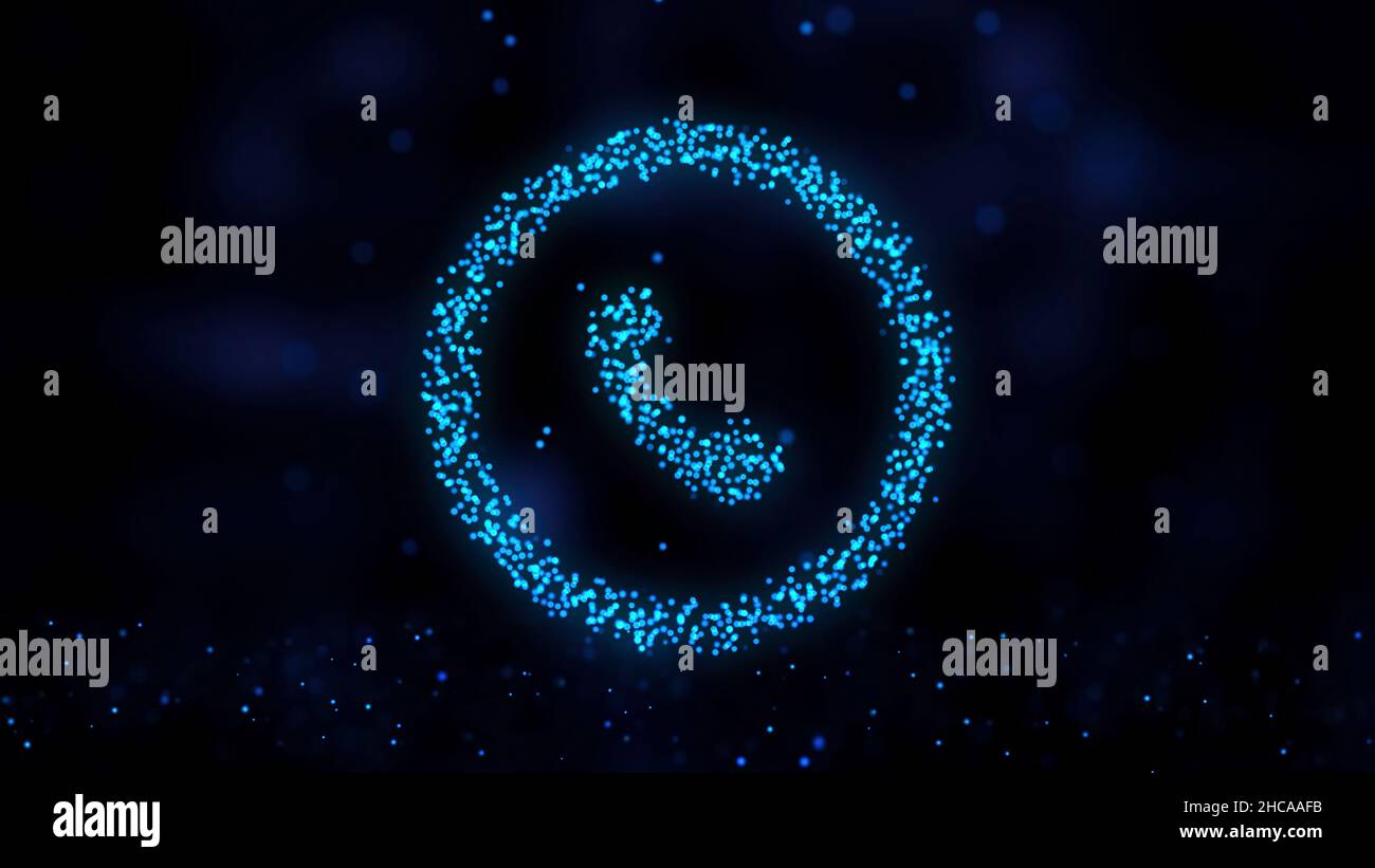 Animation of plexus network from phone symbol on colorful background ...