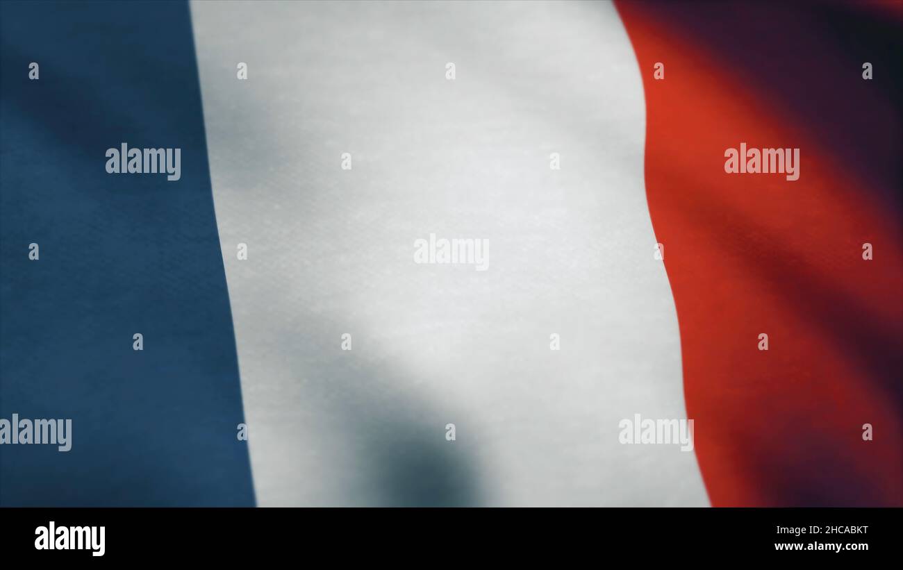 France Flag - looping, waving, A beautiful finish looping flag ...