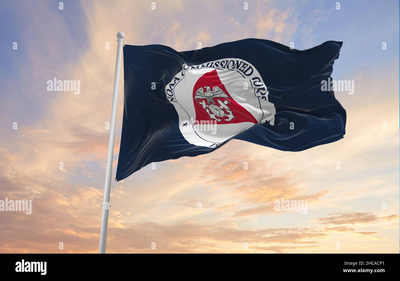 Minsk, Belarus - May, 2021: flag of National Oceanic and Atmospheric ...