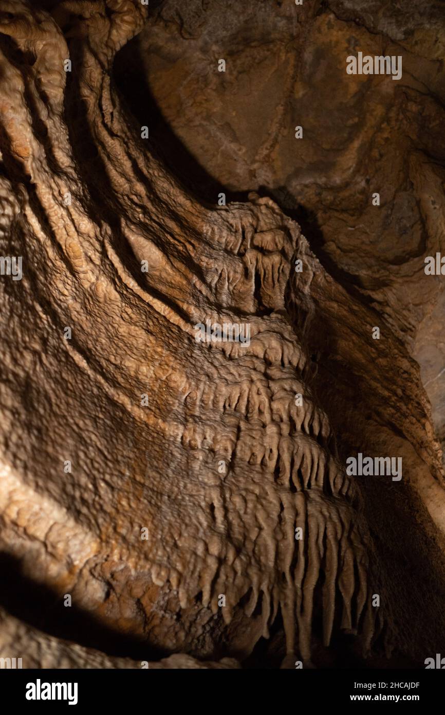 Vertical shot of natural stone pattern of mineral formations ...