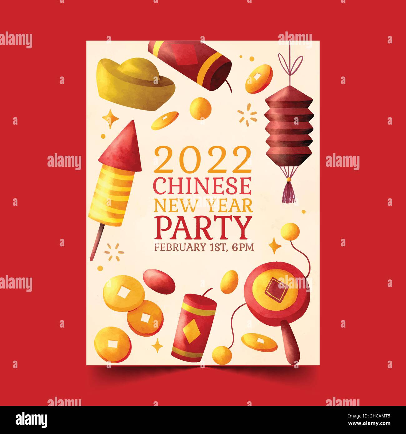Chinese new year party Stock Vector Images - Alamy