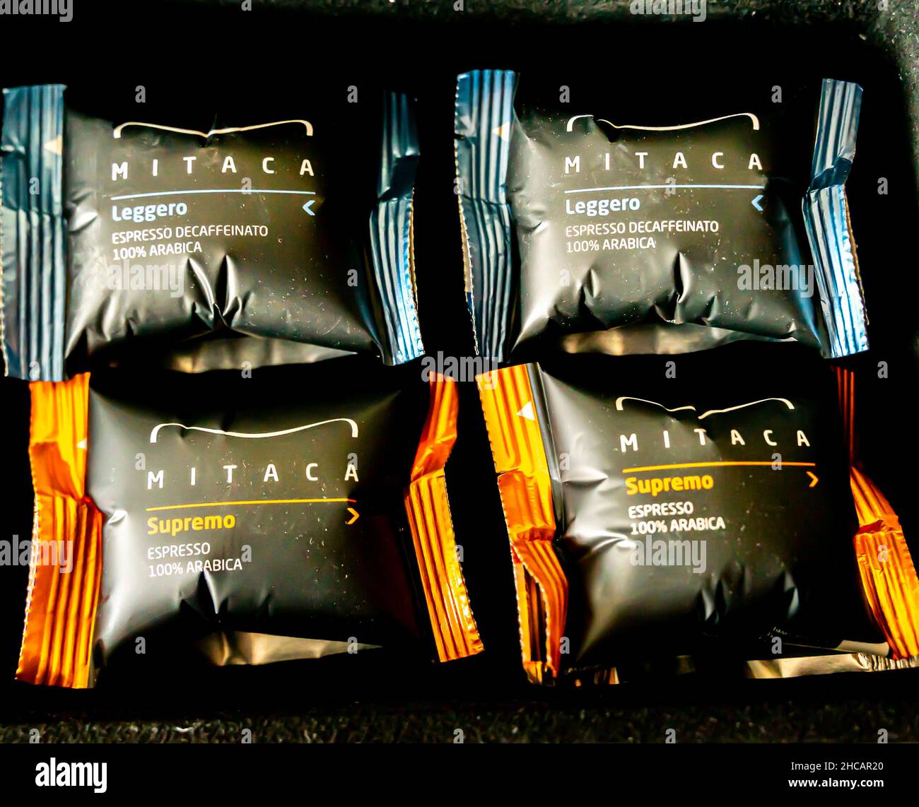 Mitaca coffee capsules variety for espresso machine Stock Photo - Alamy