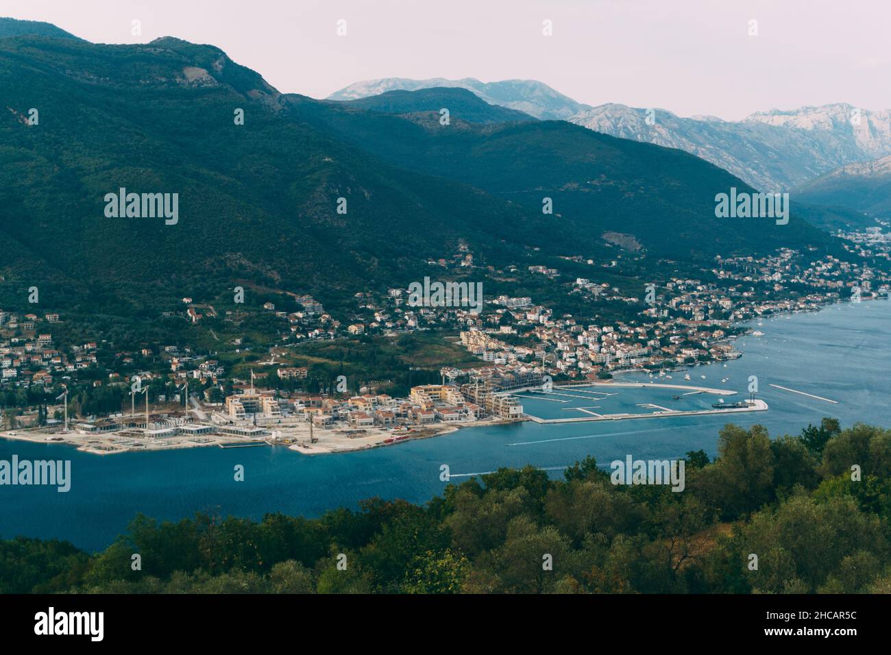 Aerial view of the Porto Novi resort. Montenegro Stock Photo - Alamy