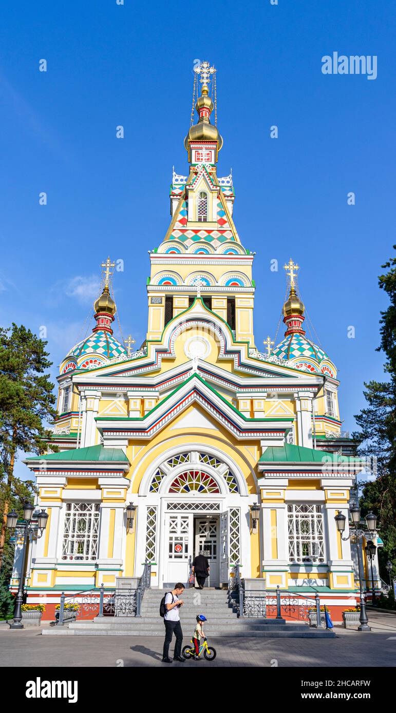 Orthodox Ascension Zenkov Cathedral building exterior, Almaty ...