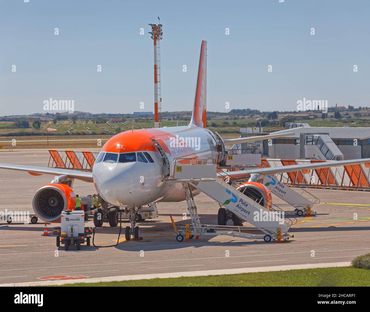 Airbus A319 on the runway Pula airport Croatia Stock Photo - Alamy