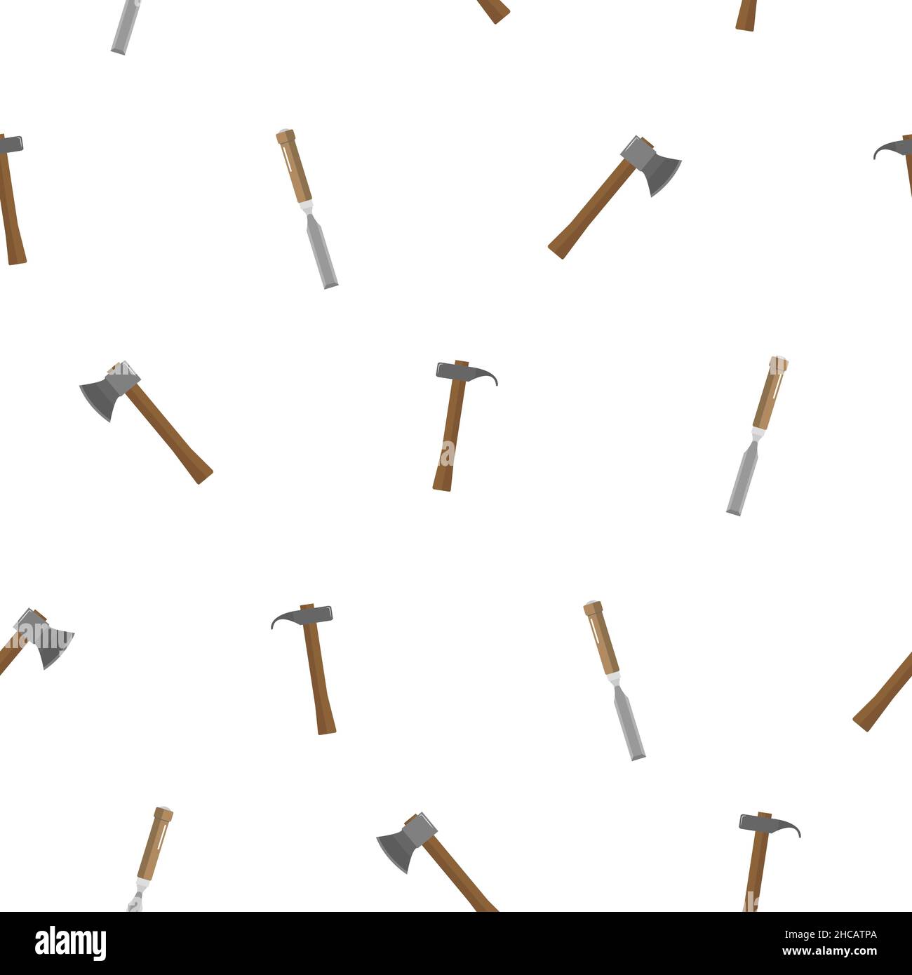 Pattern of chisel with a wooden handle, axe with wooden handle and ...