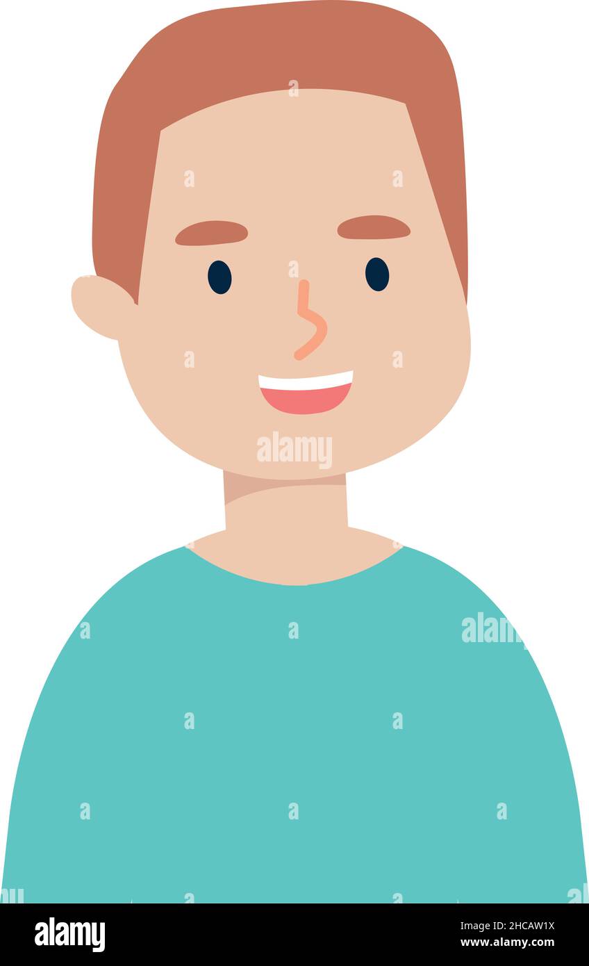 happy man smiling on white background Stock Vector Image & Art - Alamy