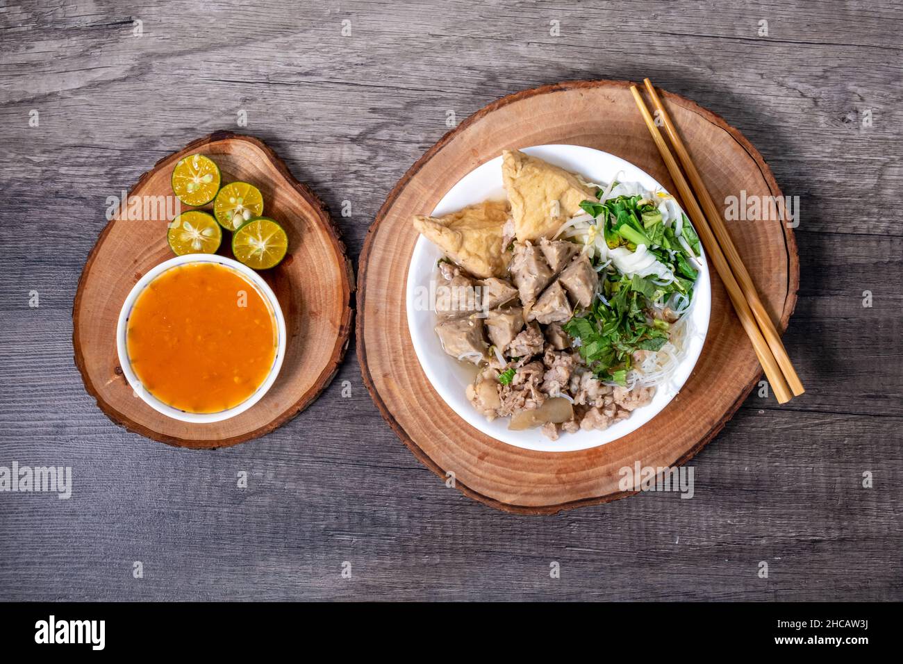 Beef meatballs complete with beef filling, stuffed tofu, tendon ...