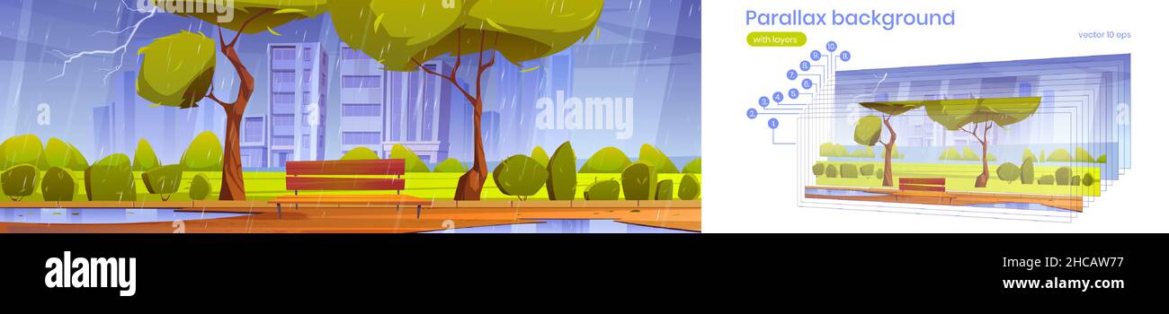 2d animation skyscrapers building city hi-res stock photography and ...