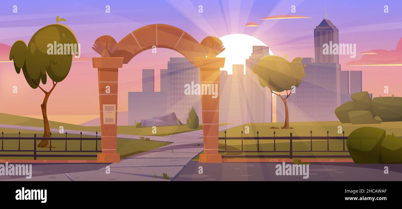 Archway garden Stock Vector Images - Alamy