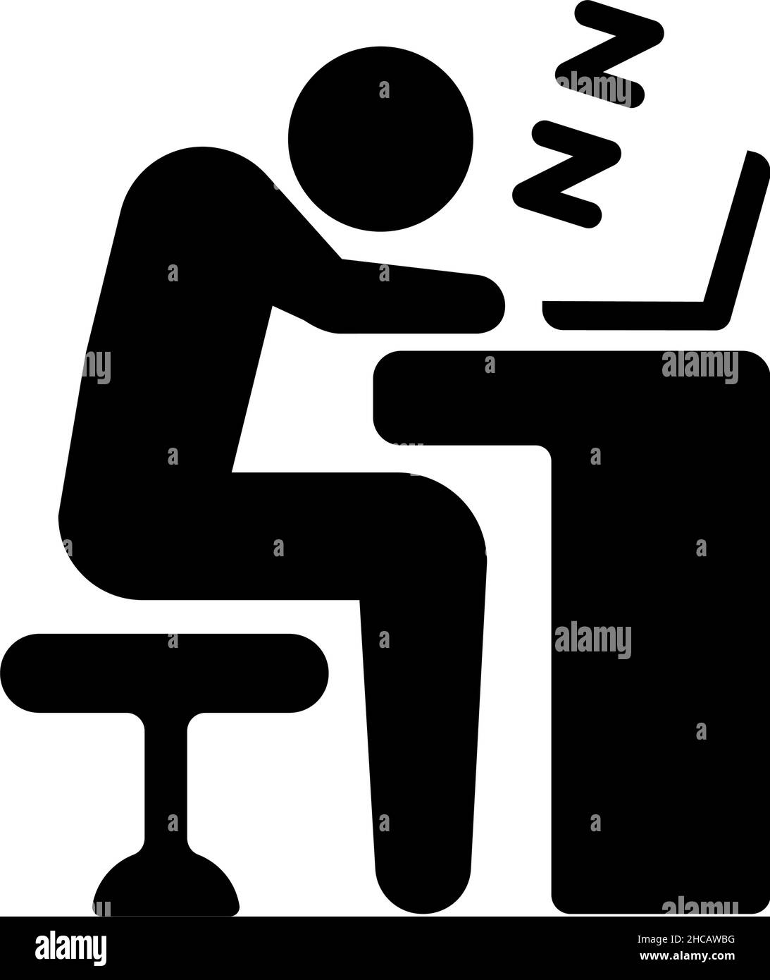 Chronic fatigue, overwork, lack of sleep vector icon illustration Stock Vector Image & Art - Alamy