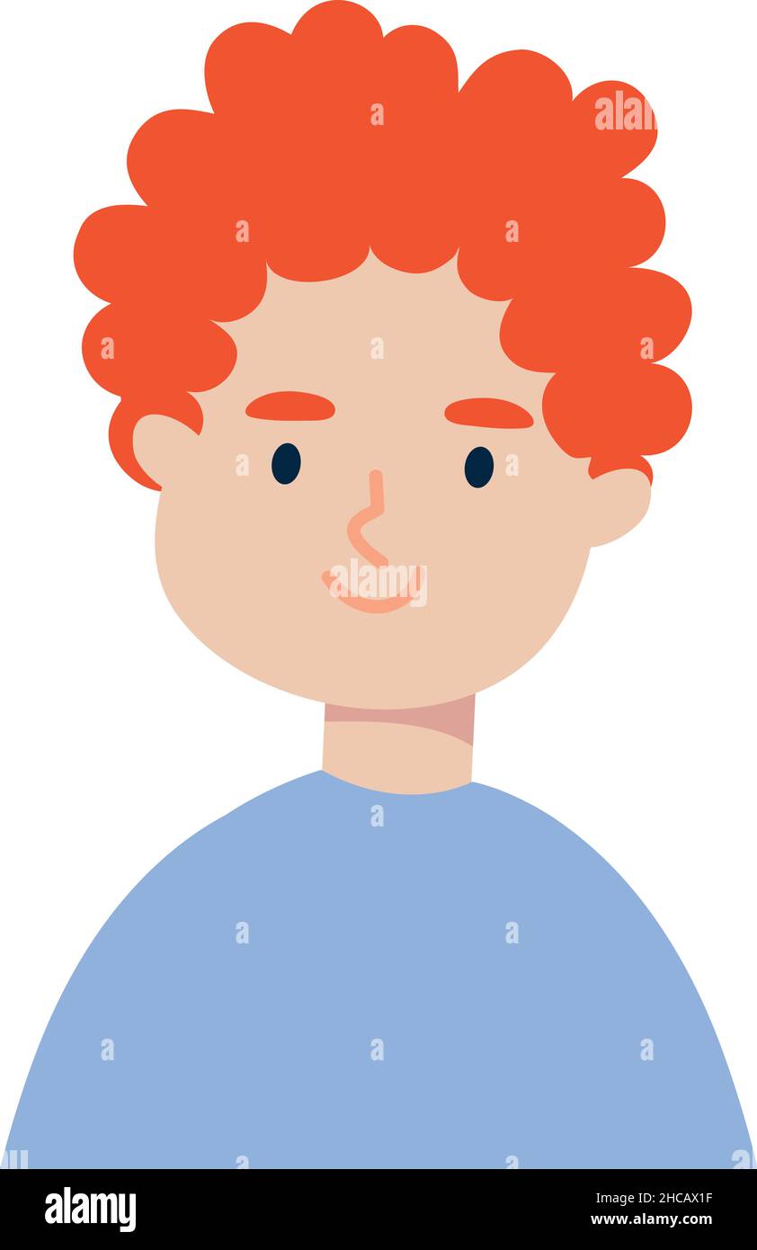redhead boy smiling on white background Stock Vector Image & Art - Alamy
