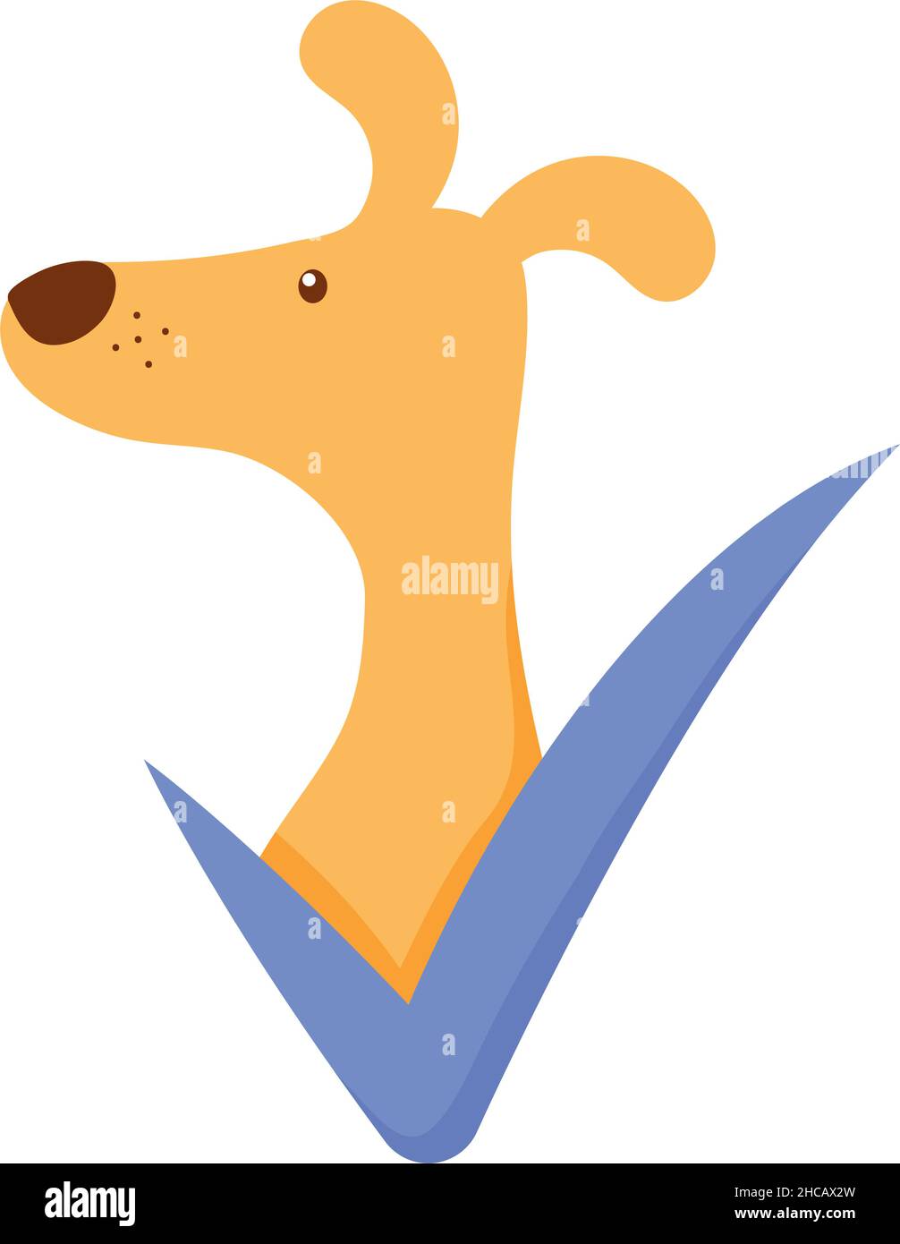 cute dog with check symbol Stock Vector Image & Art - Alamy