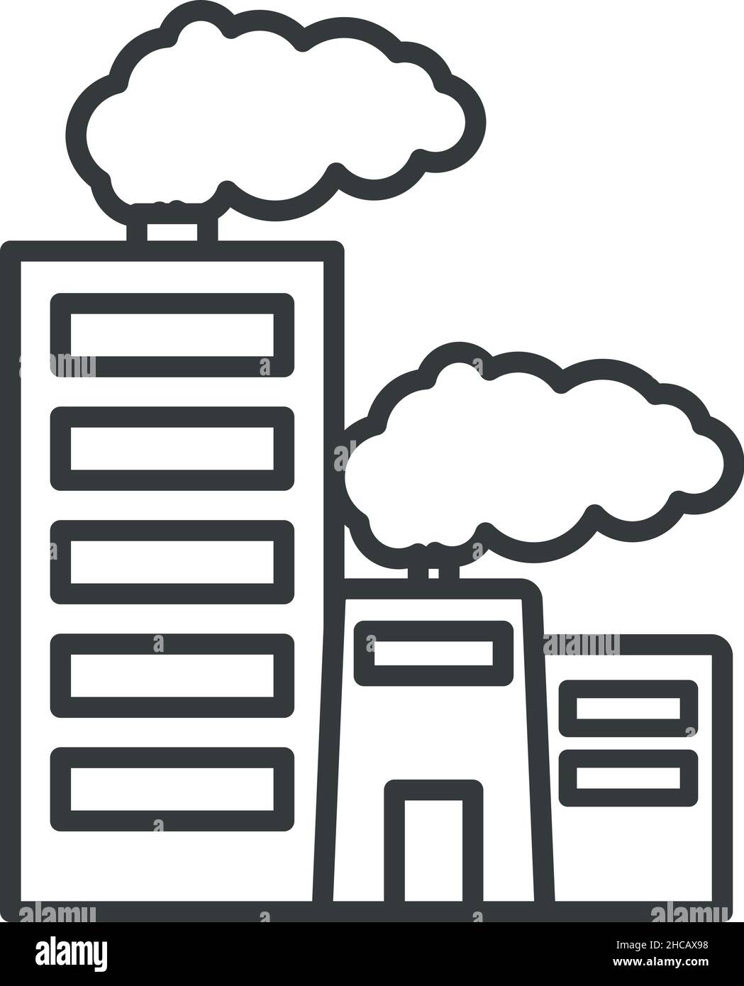 factory buildings on white background Stock Vector Image & Art - Alamy