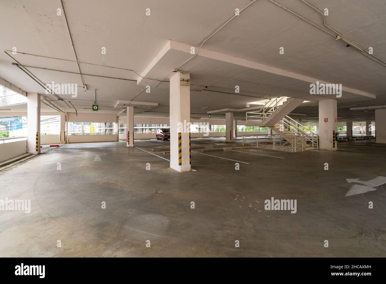 Parking garage department store interior Empty parking lot or garage ...