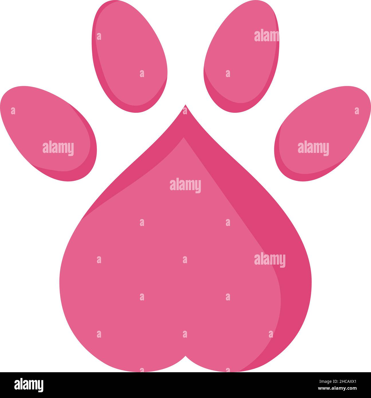 pink dog footprint on white background Stock Vector Image & Art - Alamy