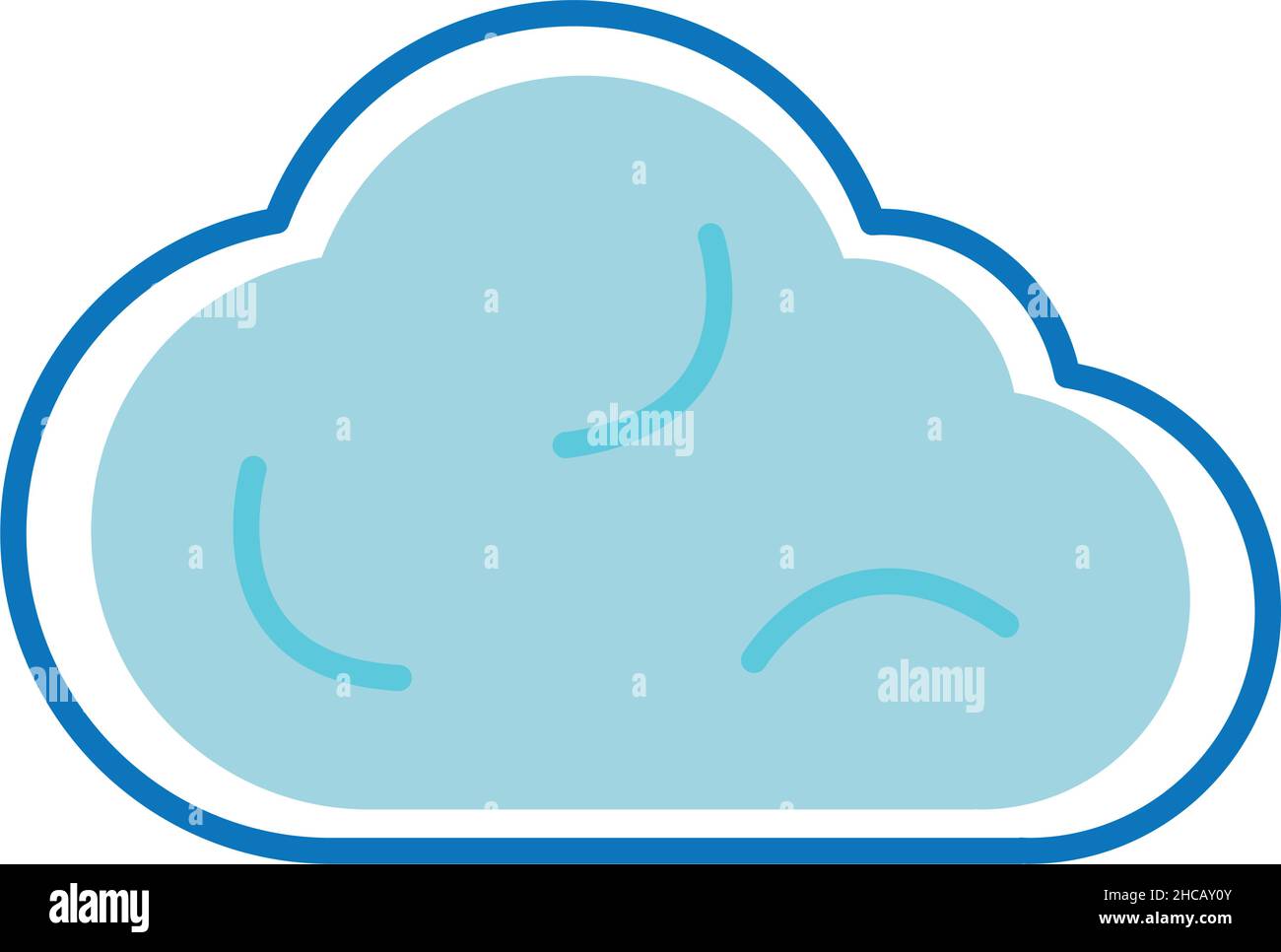 blue cloud icon on white background Stock Vector Image & Art - Alamy