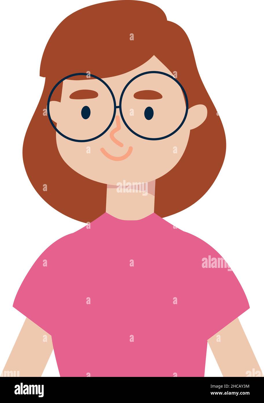 Pretty woman happy smiling Stock Vector Images - Alamy