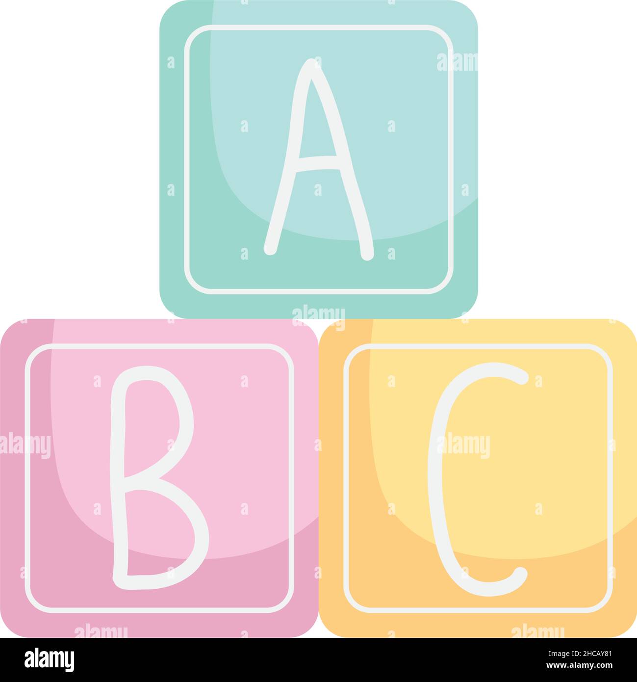 baby blocks icon on white background Stock Vector Image & Art - Alamy