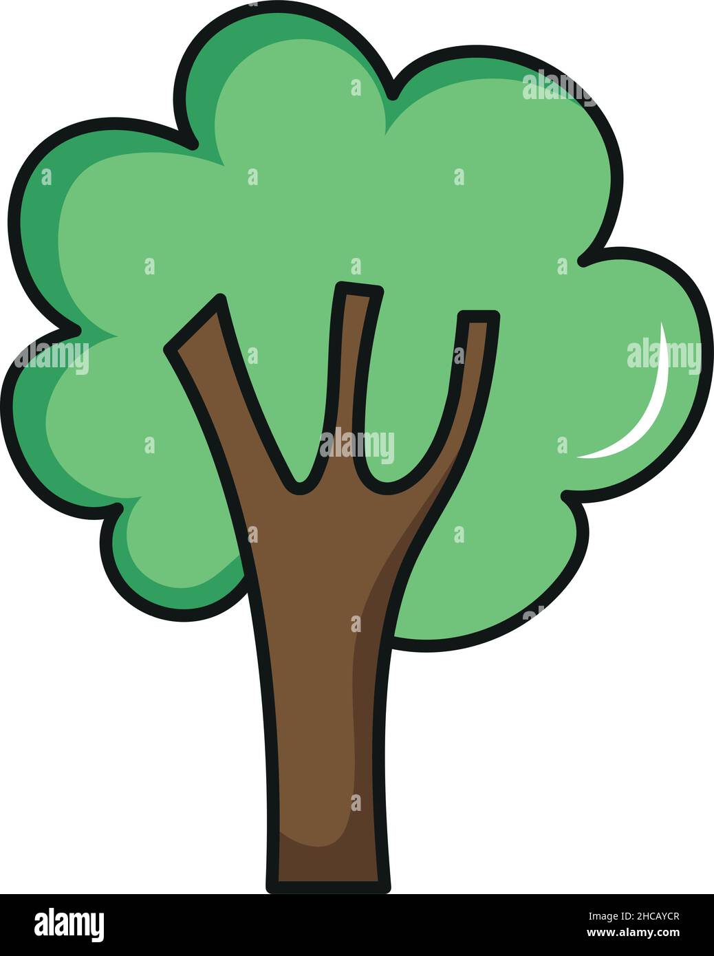 tree icon on white background Stock Vector Image & Art - Alamy