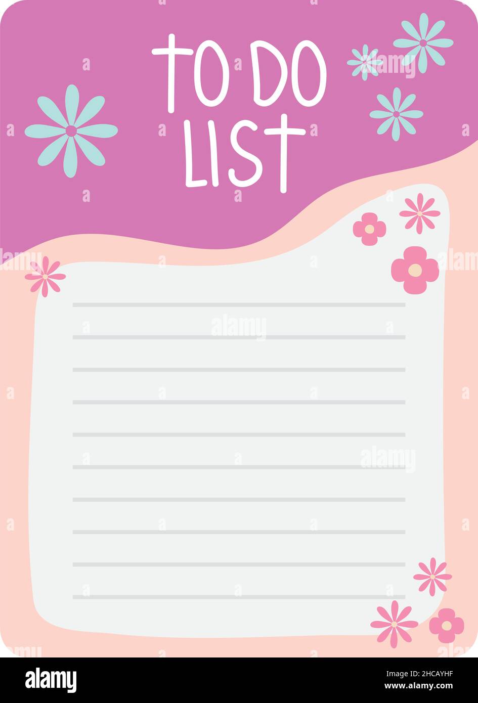 floral to do list on white background Stock Vector Image & Art - Alamy