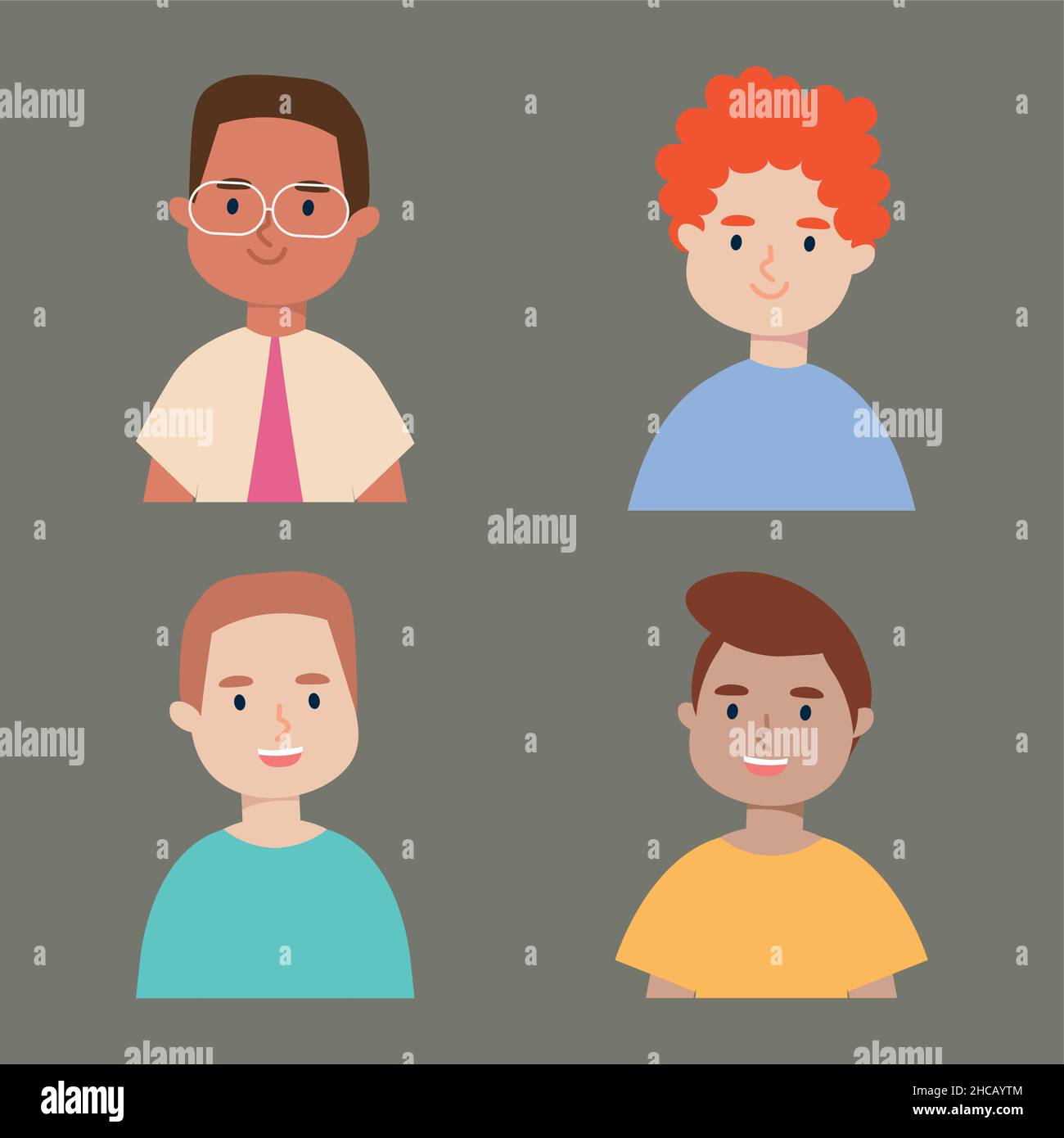 young men icon set design Stock Vector Image & Art - Alamy
