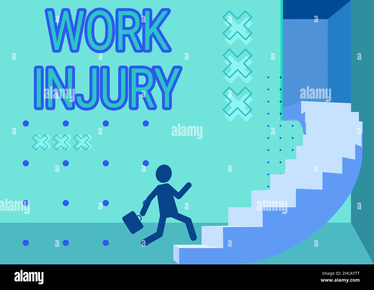 Conceptual caption Work Injury. Business overview an accident occurred ...