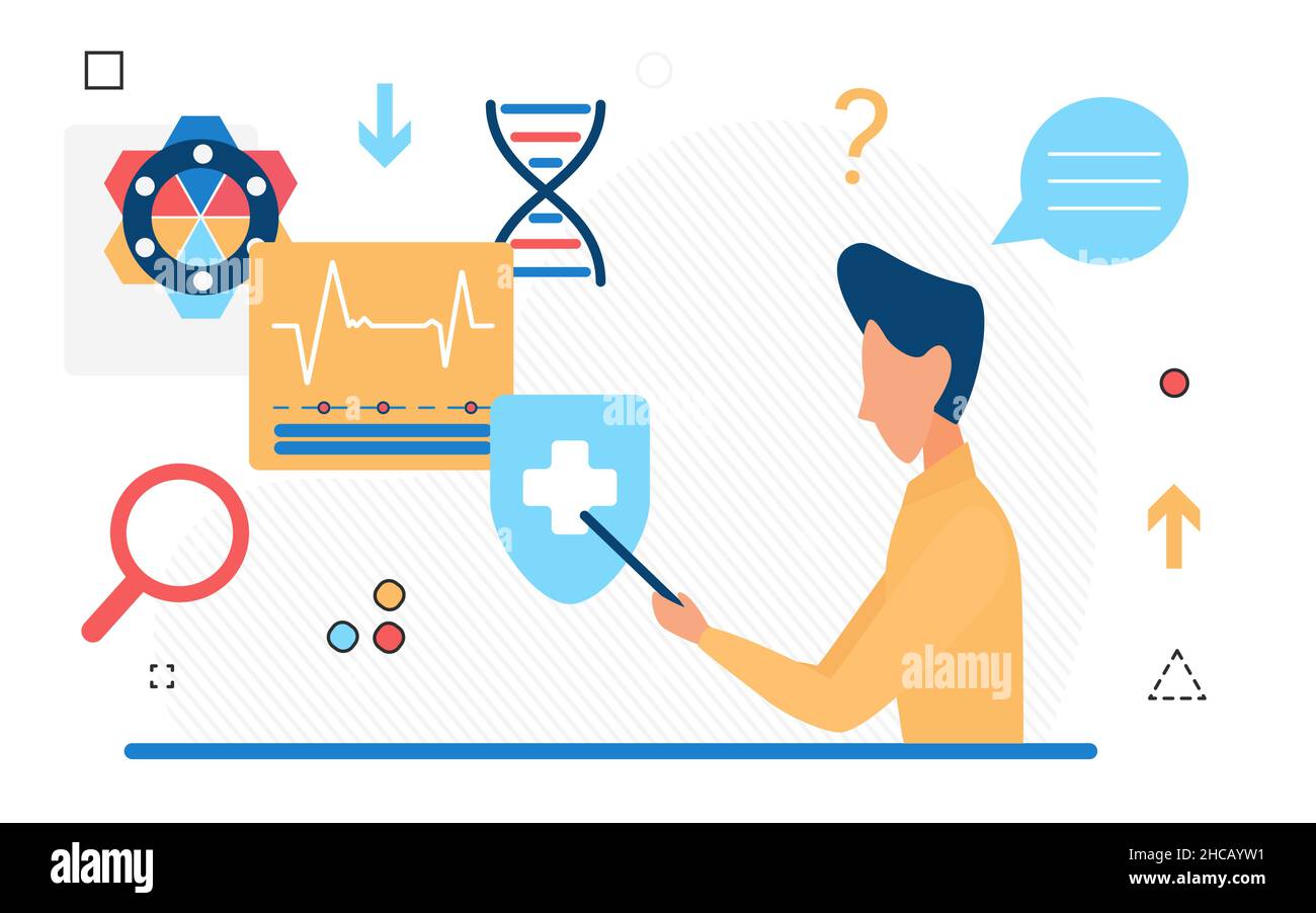 medical medicine research in laboratory, monitoring indicators ...